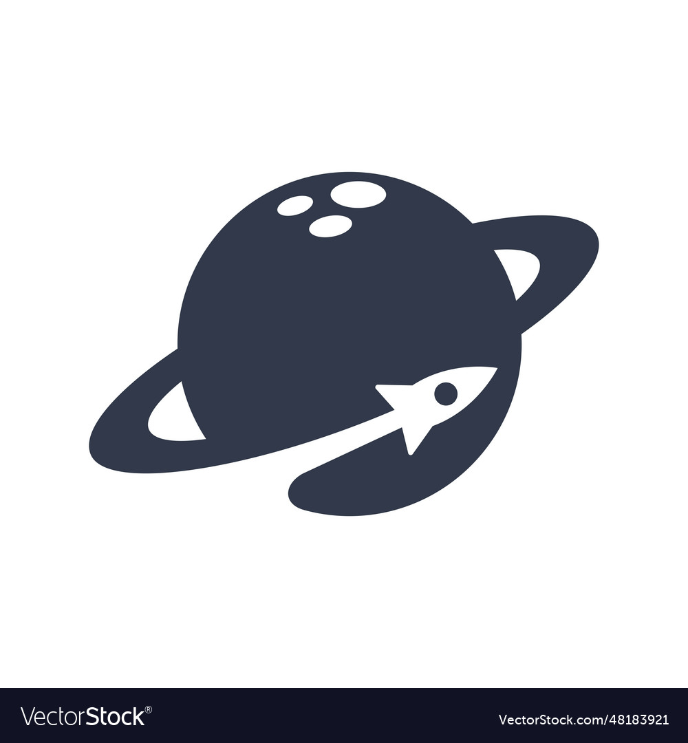Planet icon logo design Royalty Free Vector Image