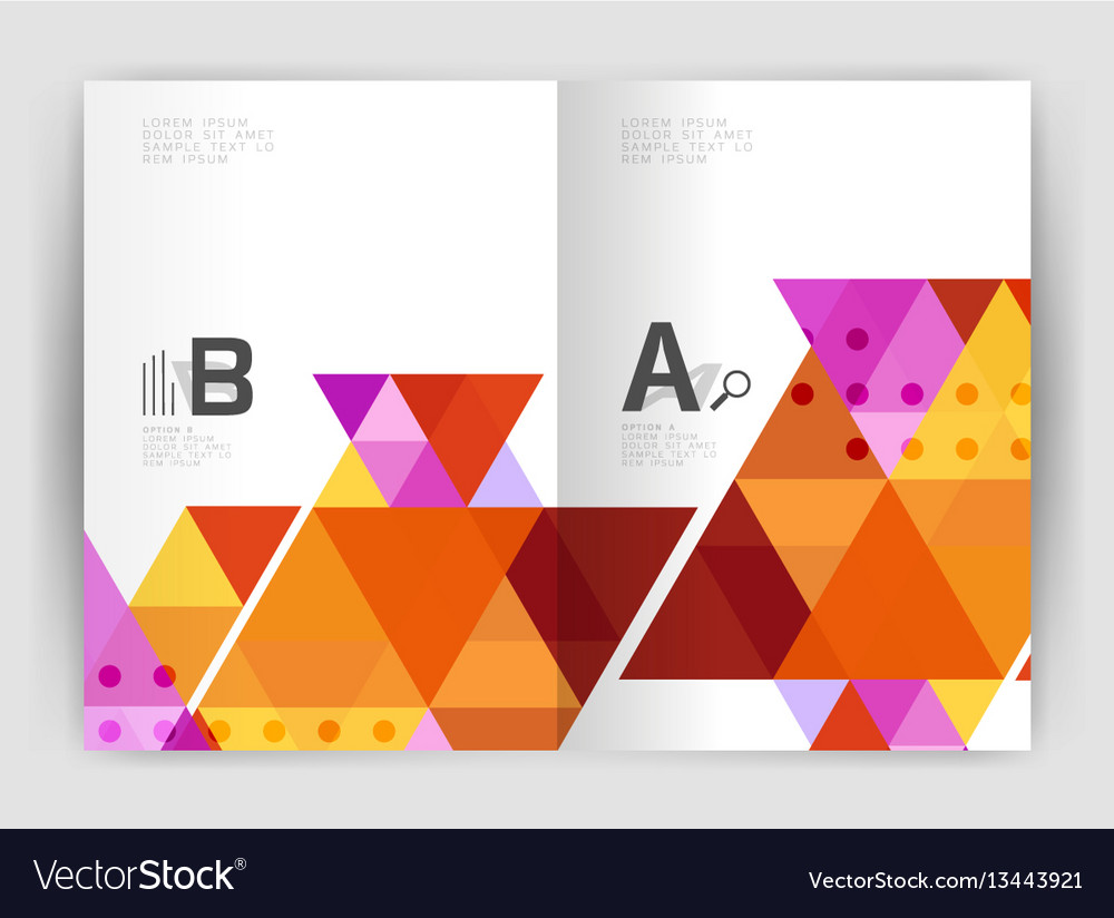 Print triangle modern template Royalty Free Vector Image