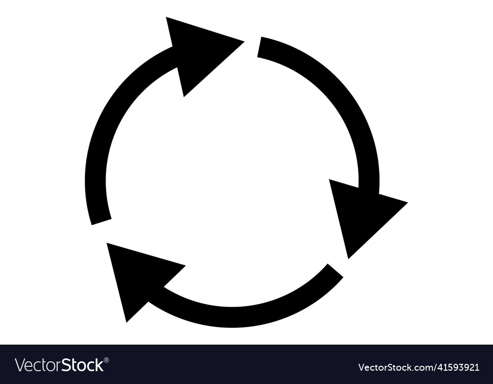 Recycle arrows loading arrow circular rotation Vector Image