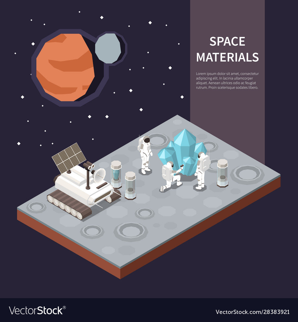 Space ship isometric Royalty Free Vector Image