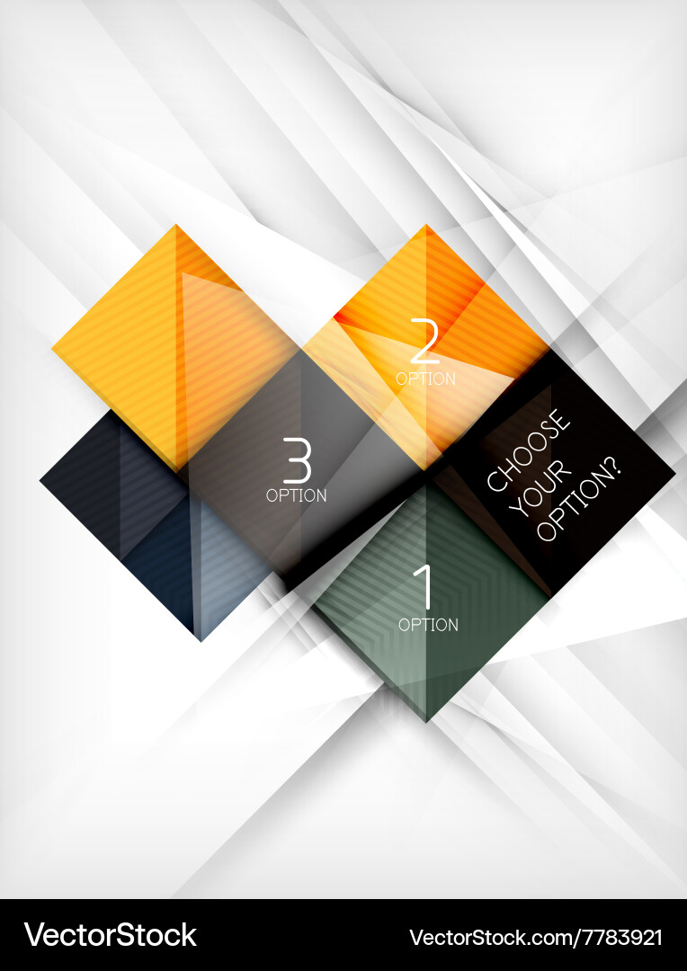 Square abstract background with option elements Vector Image
