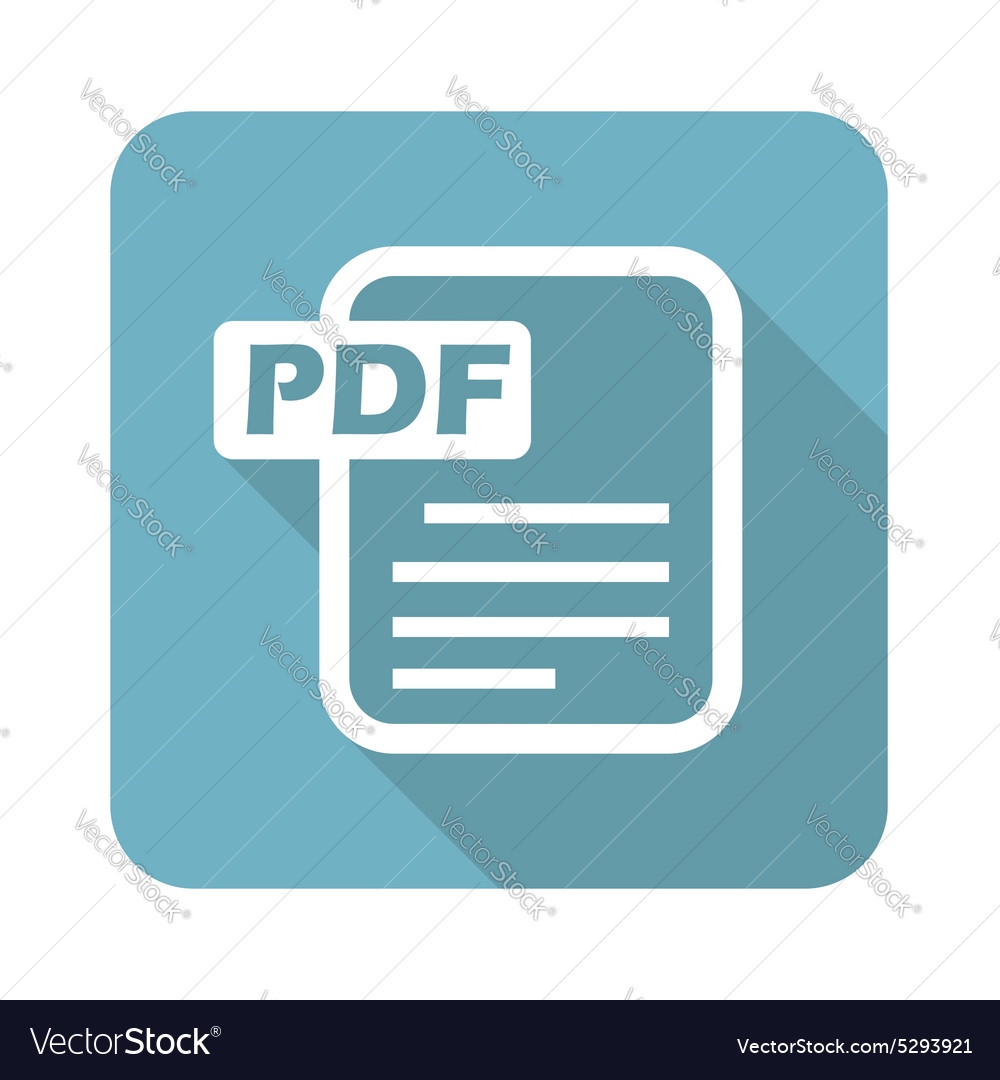 Square pdf file icon Royalty Free Vector Image