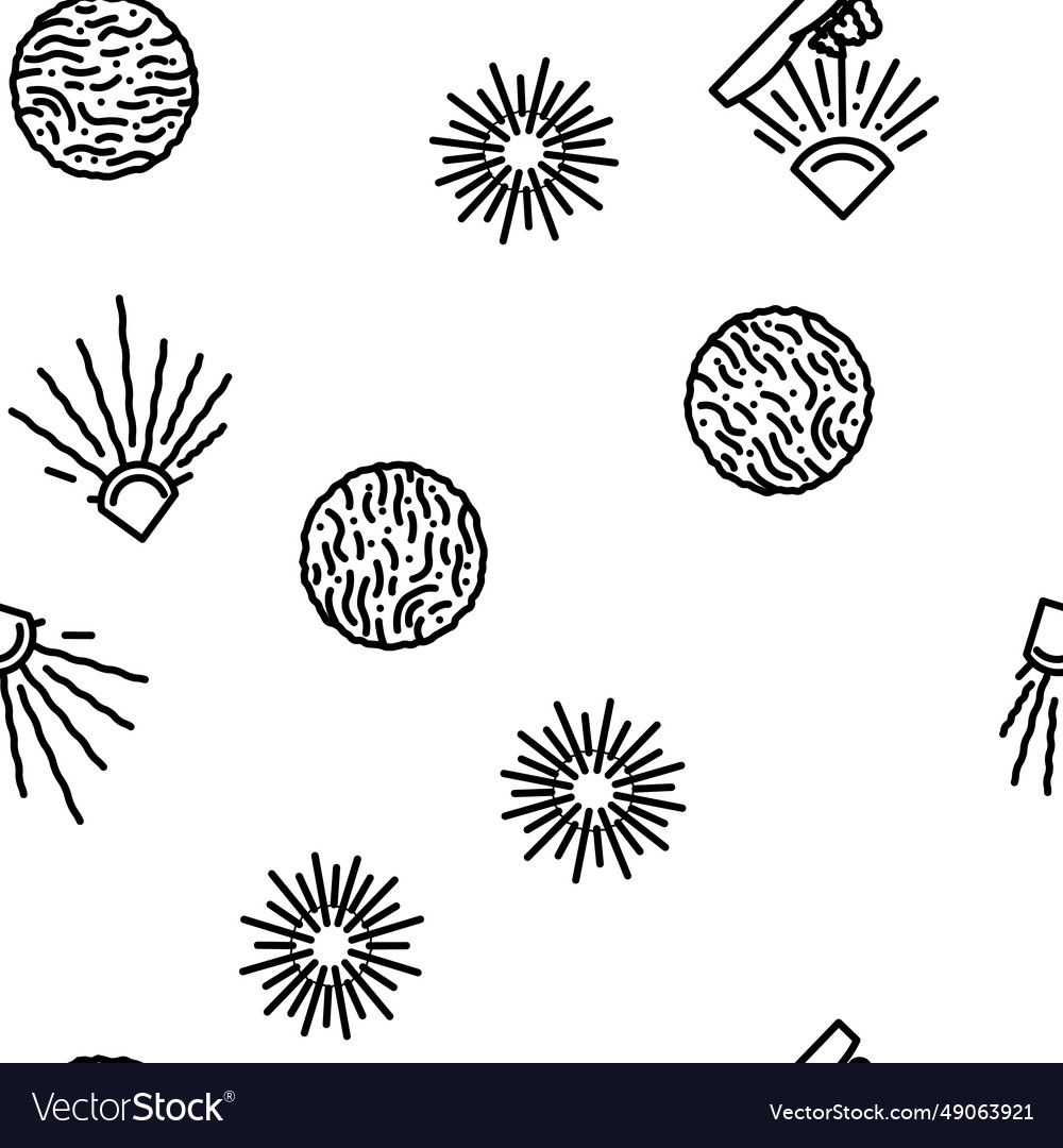 Sun summer sunlight light seamless pattern Vector Image