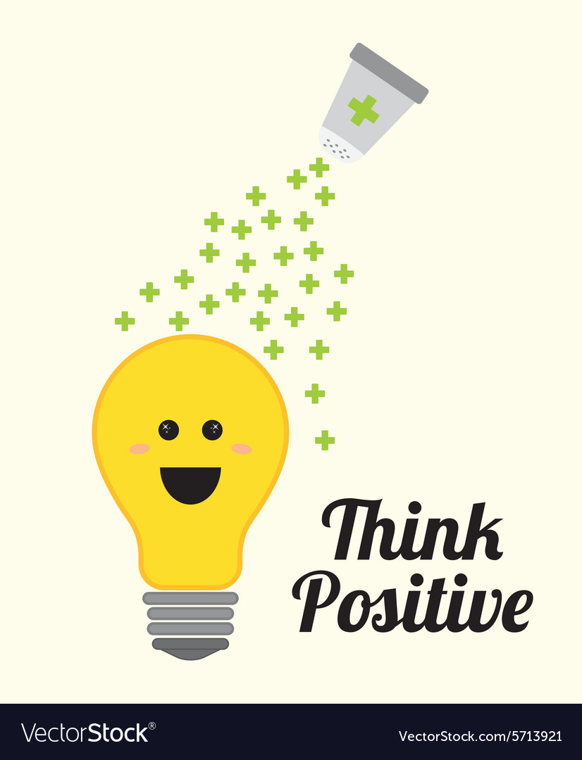 Think positive design Royalty Free Vector Image