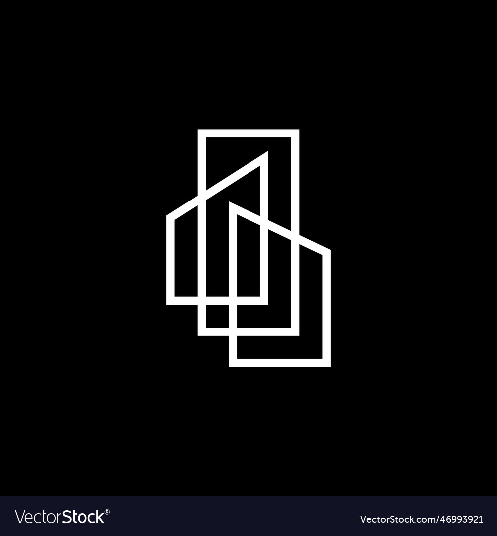 Three building apartment construction tower Vector Image