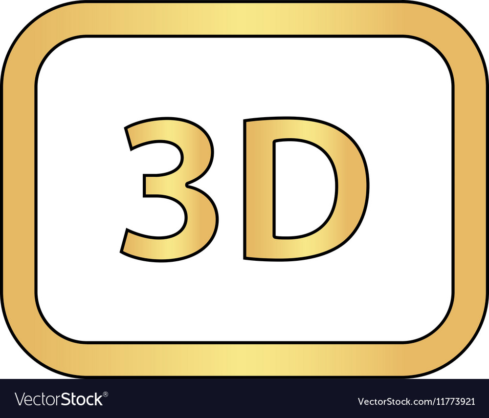 Three dimensional computer symbol Royalty Free Vector Image