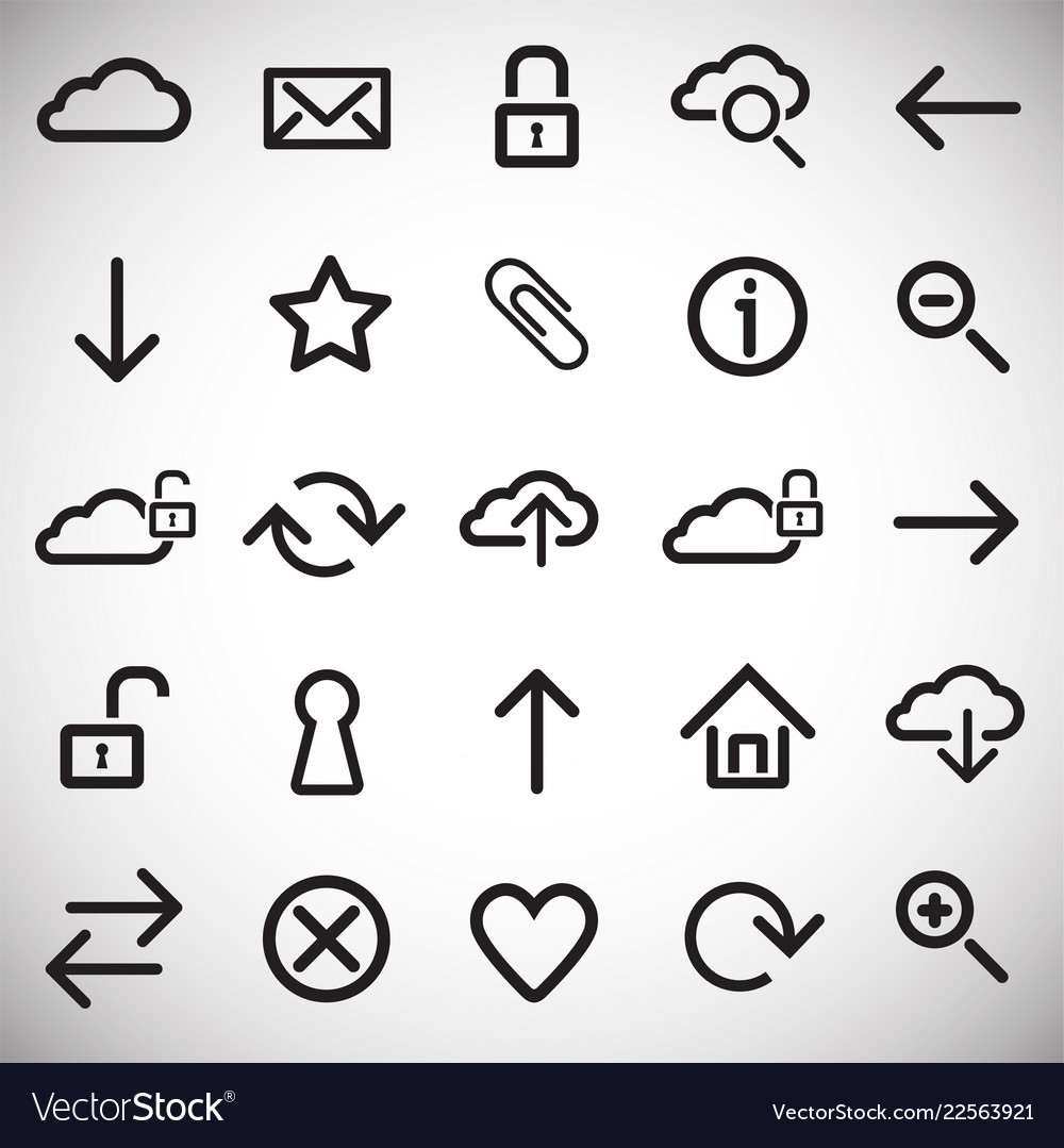 Web developer basic set on white background Vector Image