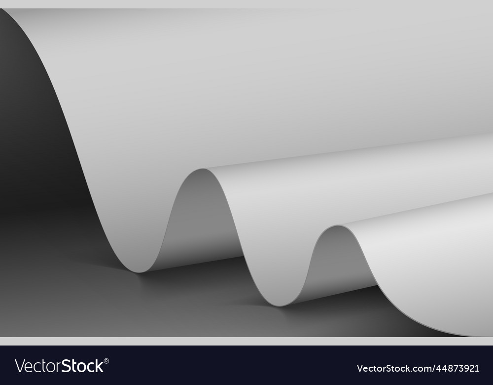 White wave paper or textile background Royalty Free Vector
