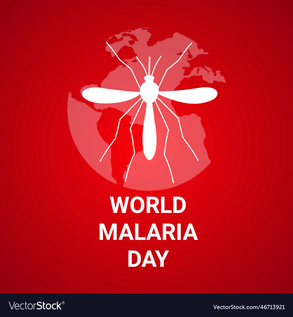 World malaria day background Royalty Free Vector Image