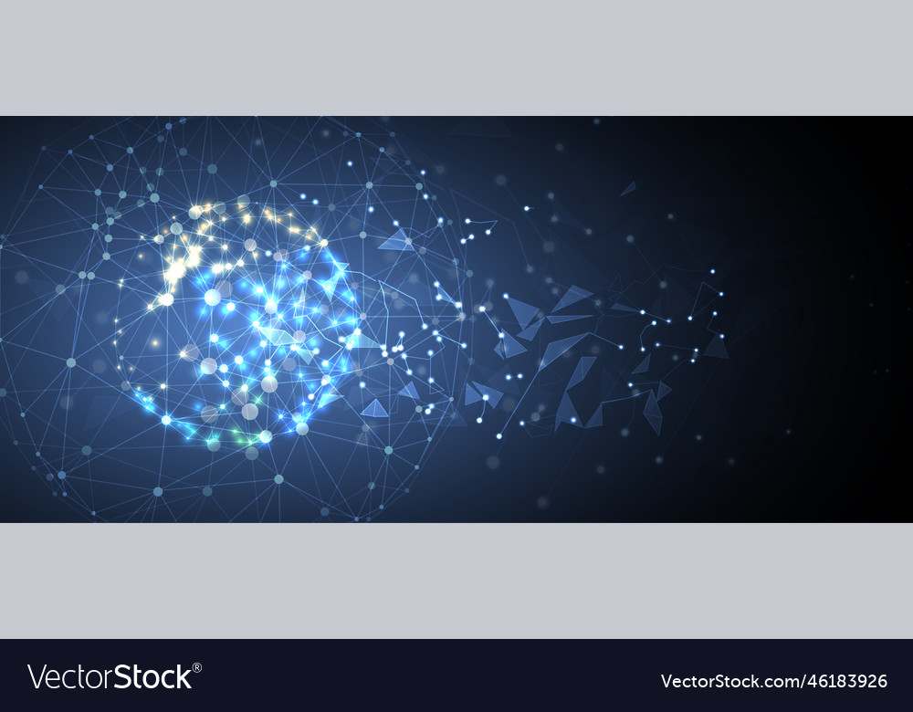Artificial intelligence technology web background Vector Image