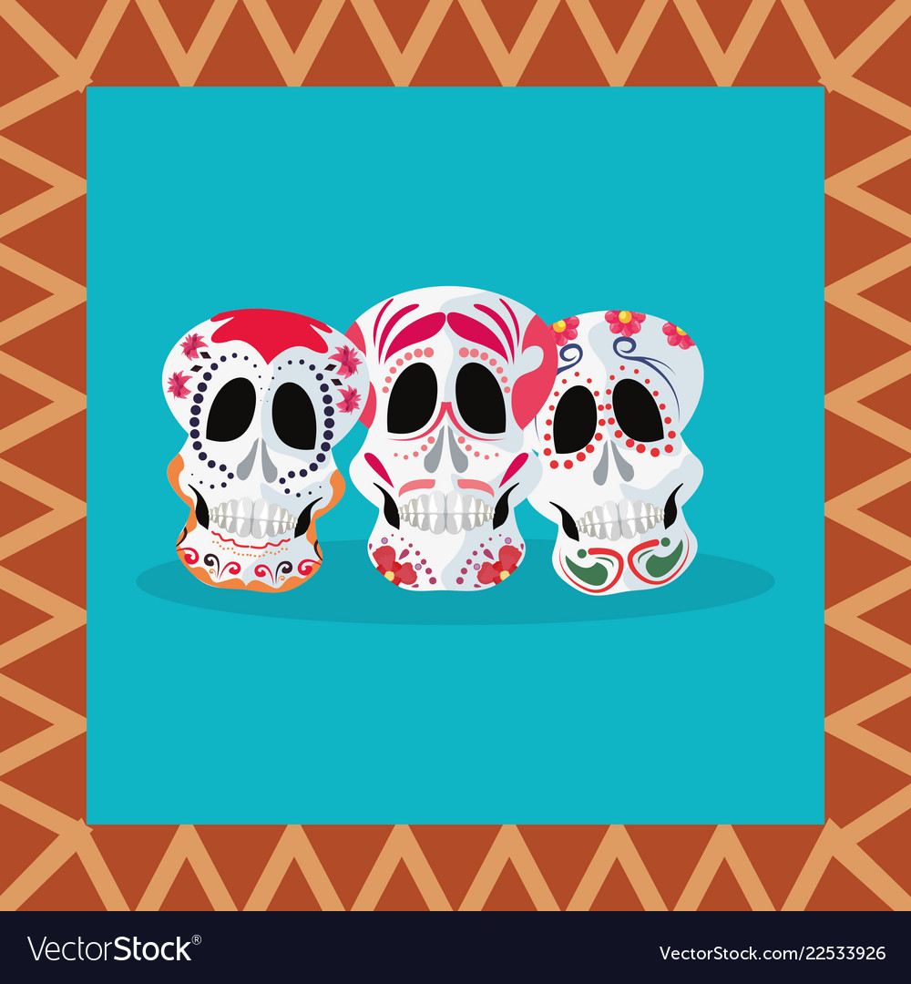 Day Of The Dead Celebration Royalty Free Vector Image day-of-the-dead-celebration-royalty-free-vector-image