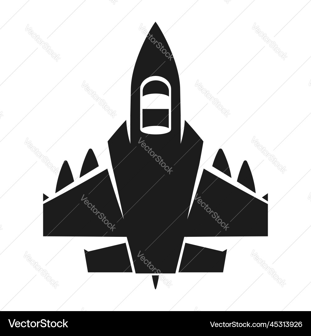Jet fighter military aircraft Royalty Free Vector Image