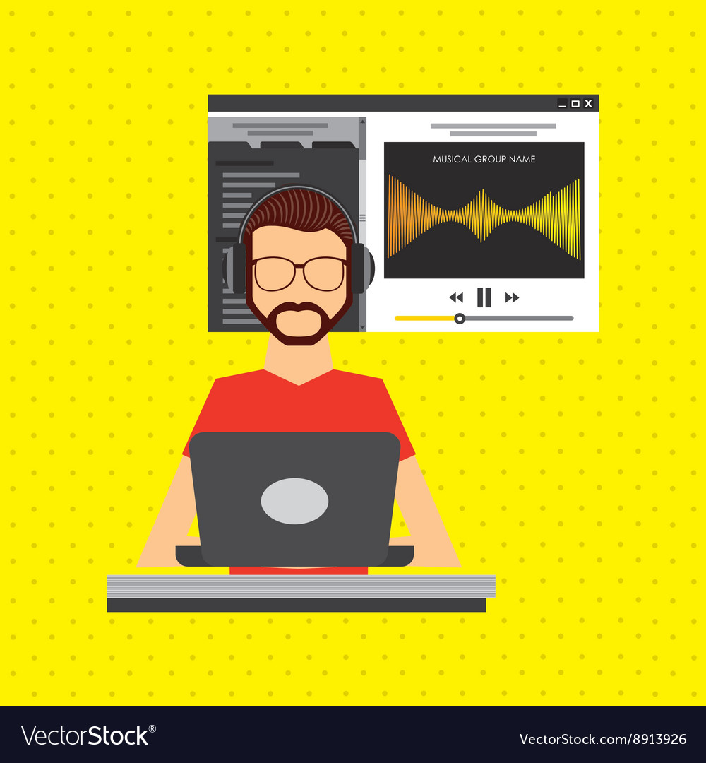 Mobile audio design Royalty Free Vector Image - VectorStock