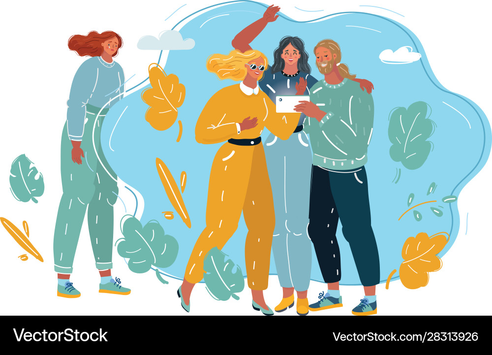 Outsider woman psychological problems Royalty Free Vector