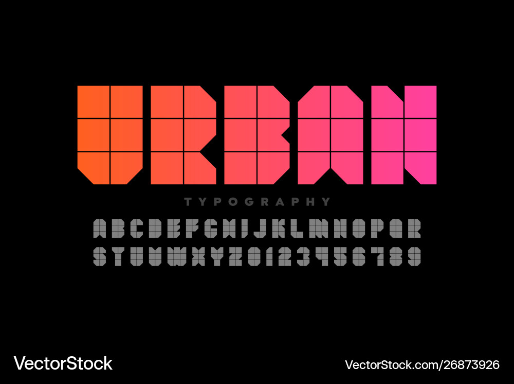 Urban style font design alphabet letters Vector Image