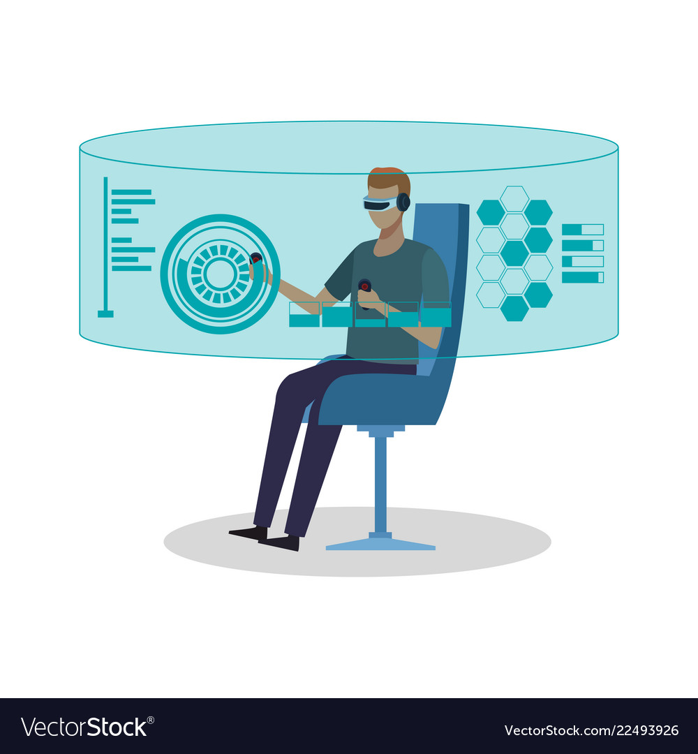 Virtual reality technology Royalty Free Vector Image