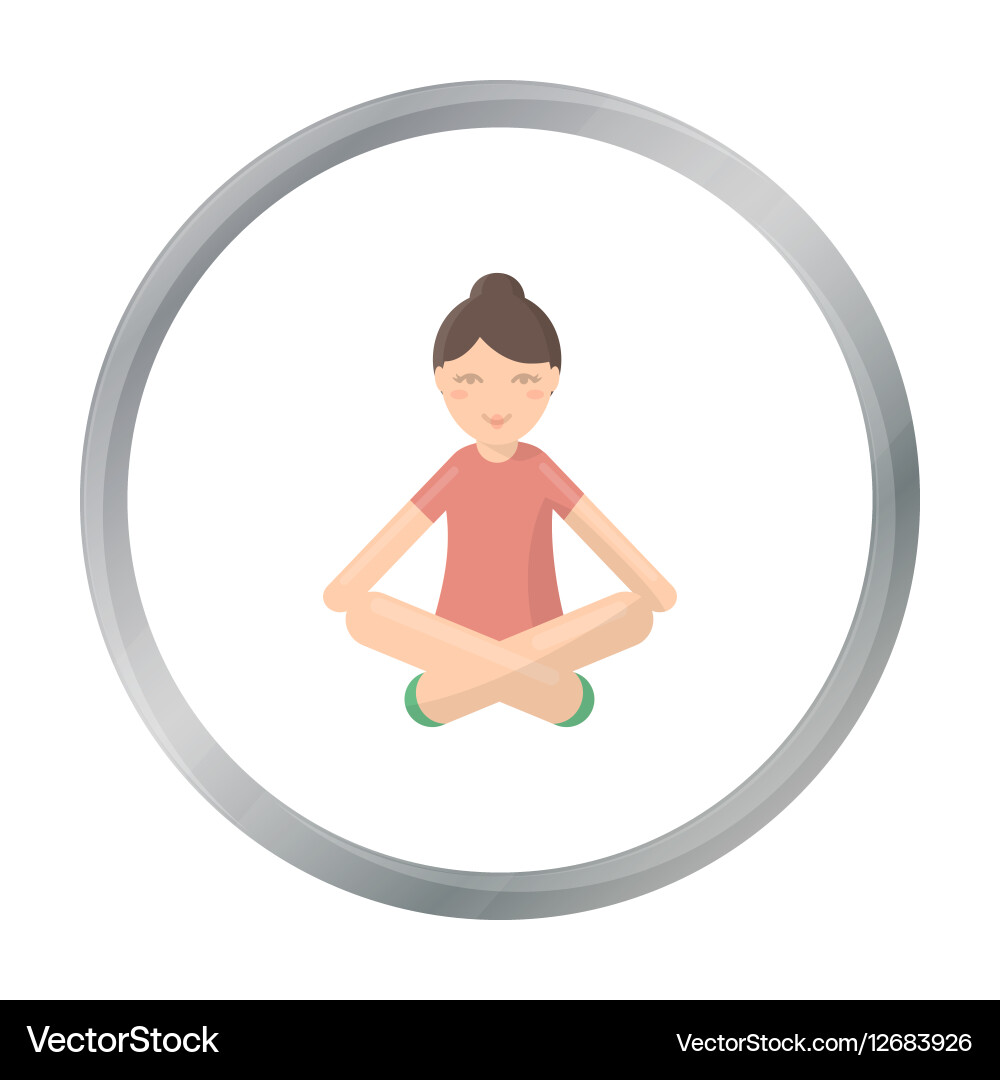 Yoga icon of for web Royalty Free Vector Image