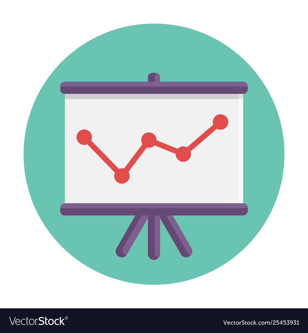 Business-flat-icon-flip-chart-board Royalty Free Vector