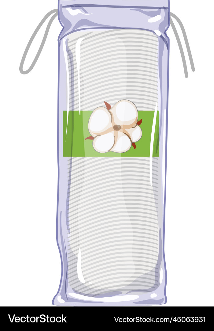 Care cotton pad cartoon Royalty Free Vector Image