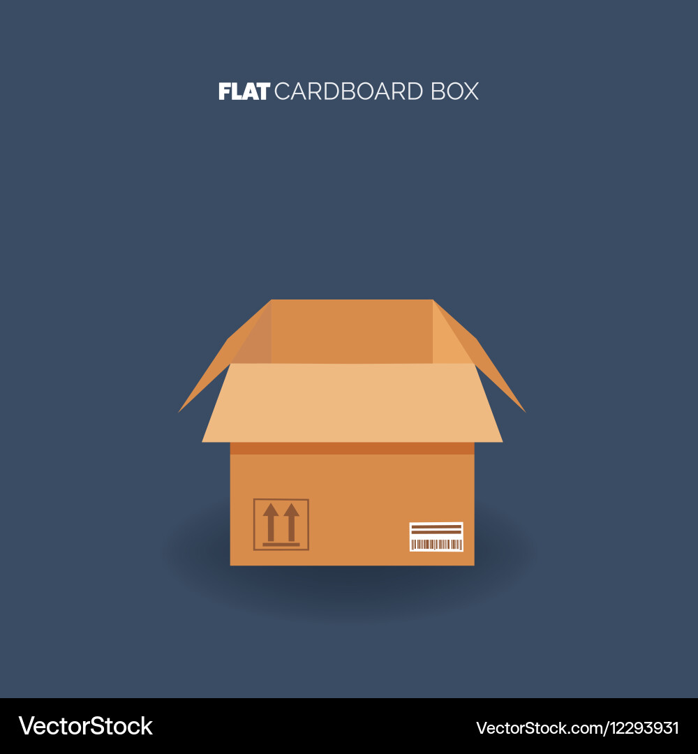 Carton cardboard box delivery and packaging Vector Image