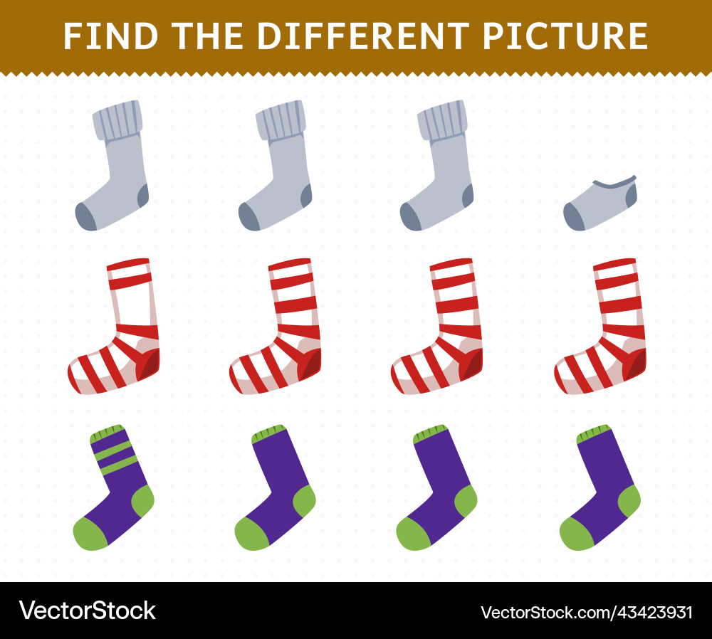 Education game for children find the different Vector Image