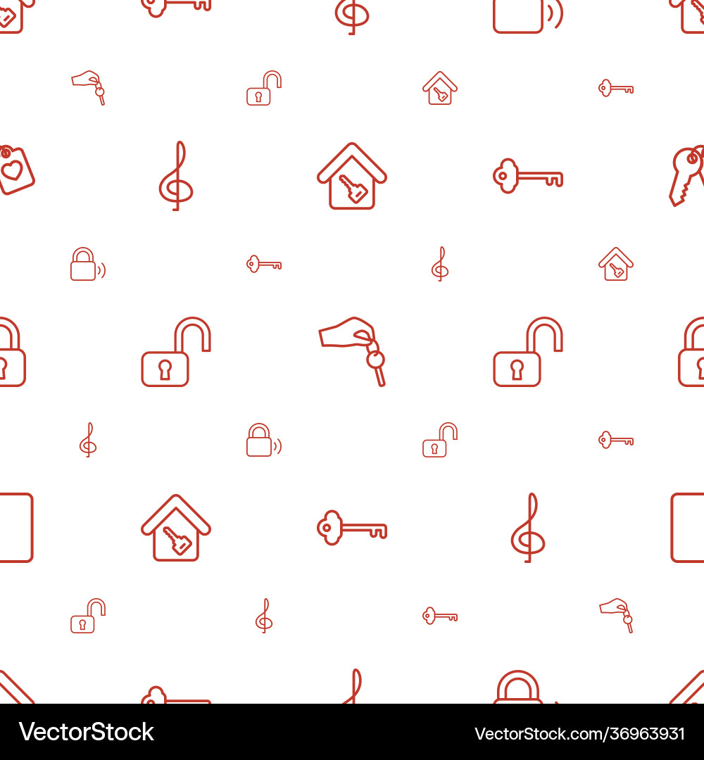 Key icons pattern seamless white background Vector Image