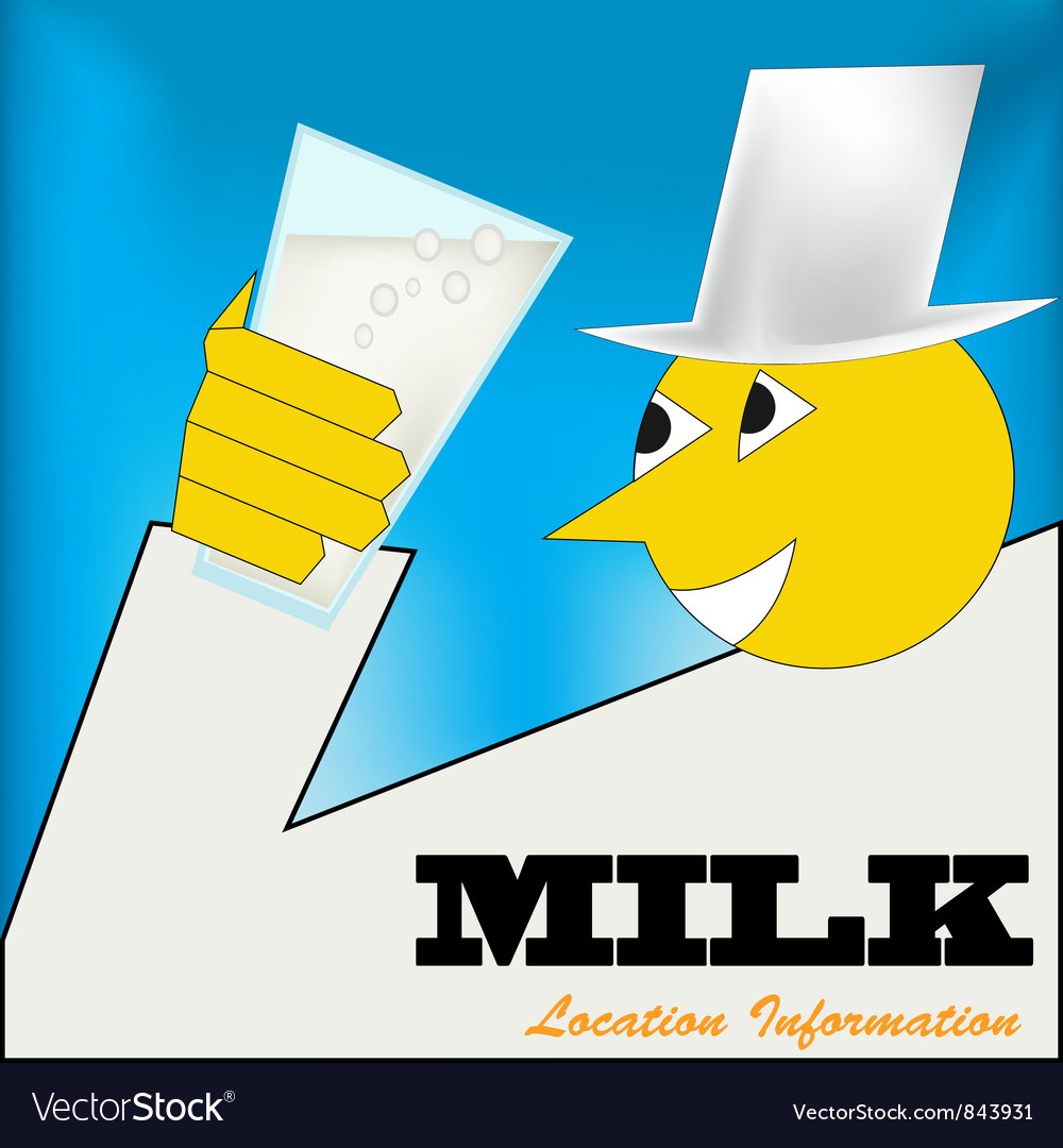Milk poster Royalty Free Vector Image - VectorStock