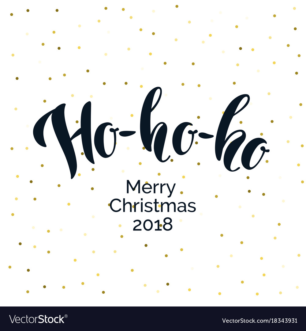 Modern hand drawn lettering phrase ho-ho-ho Vector Image