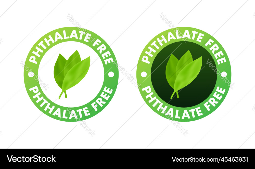 Phthalate free sign label product Royalty Free Vector Image