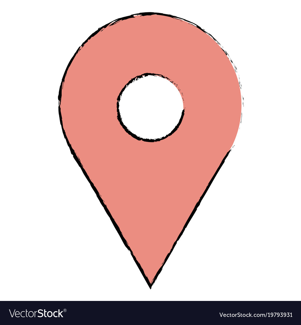 Pin pointer isolated icon Royalty Free Vector Image