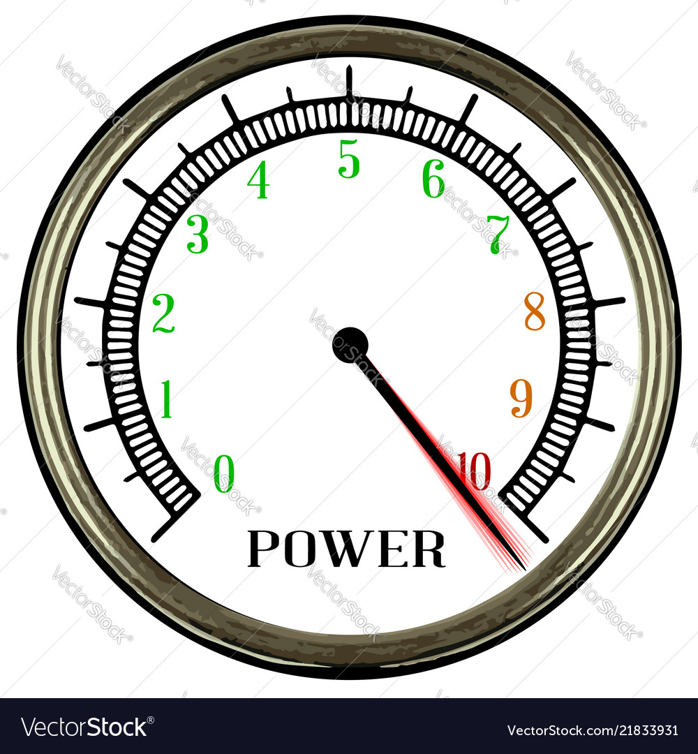 Power meter Royalty Free Vector Image - VectorStock