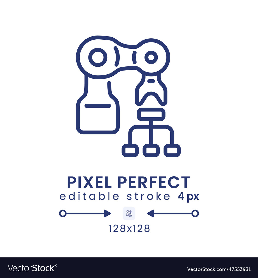 Process automation linear desktop icon Royalty Free Vector