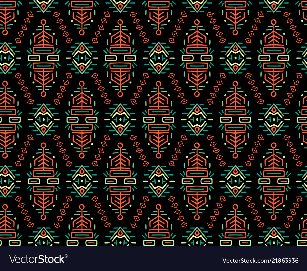Ethnic style seamless pattern Royalty Free Vector Image