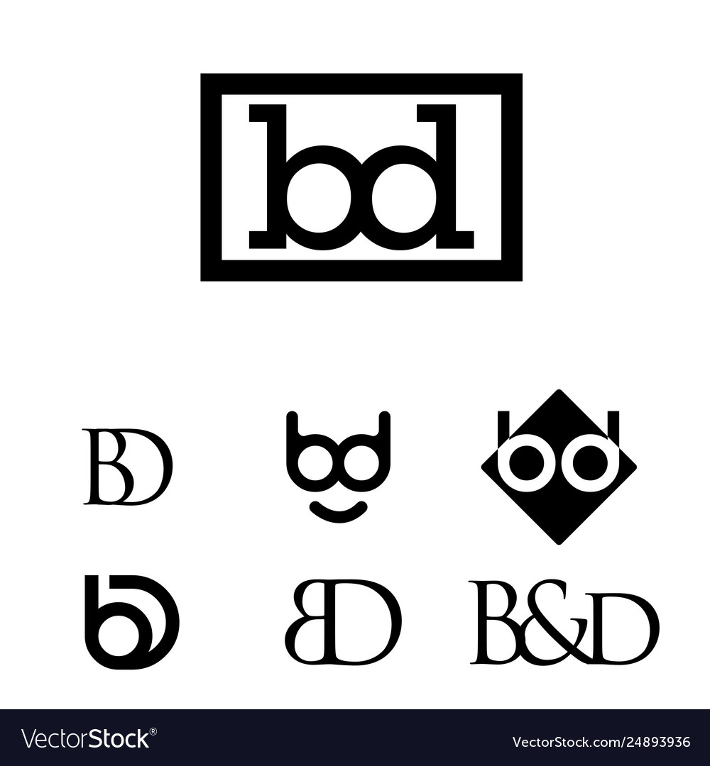 Initial letter b and d creative design logo Vector Image