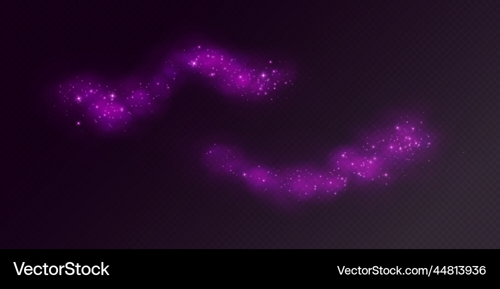 Magic cloud with sparkles purple fairy stardust Vector Image