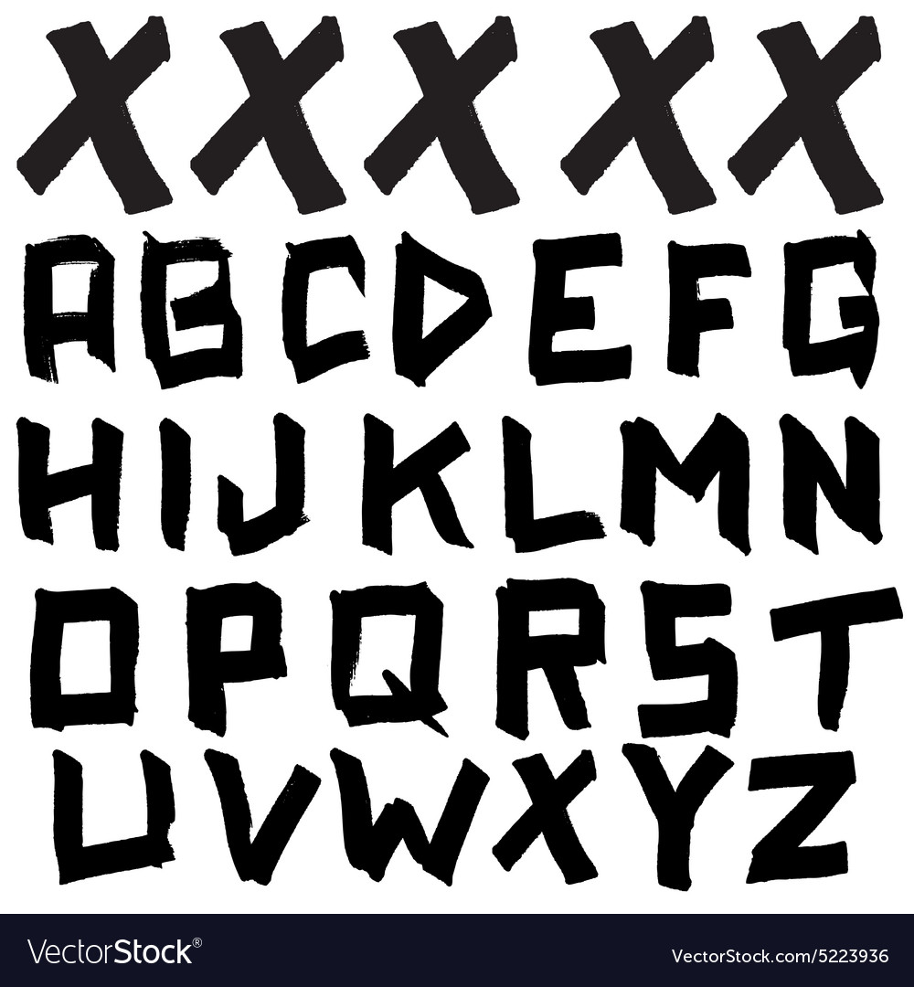 Marker font Royalty Free Vector Image - VectorStock