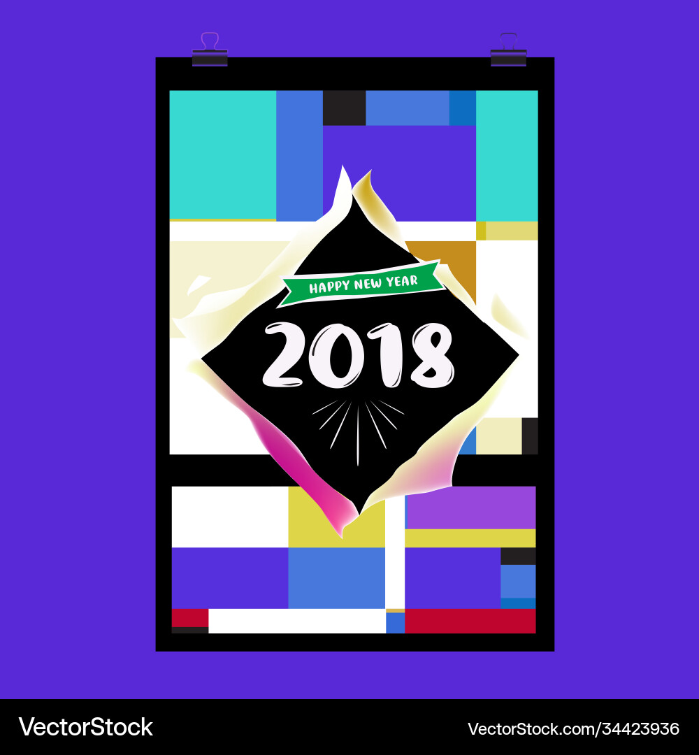 New year 2021 calendar cover template Royalty Free Vector