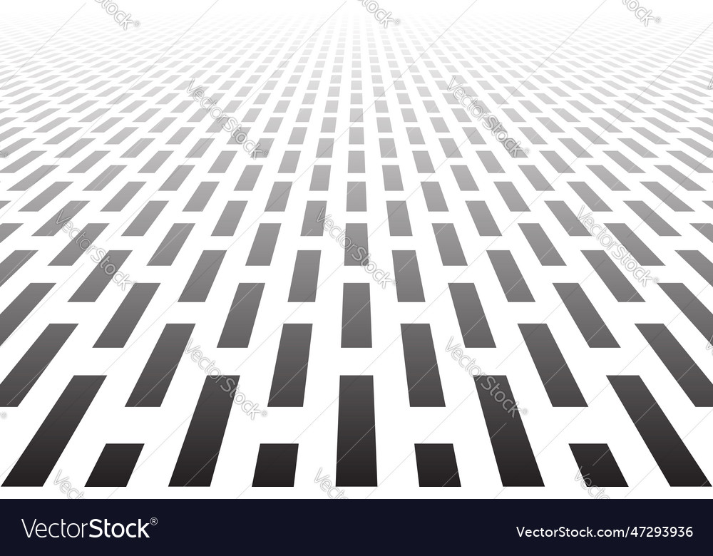 Pattern in diminishing perspective Royalty Free Vector Image