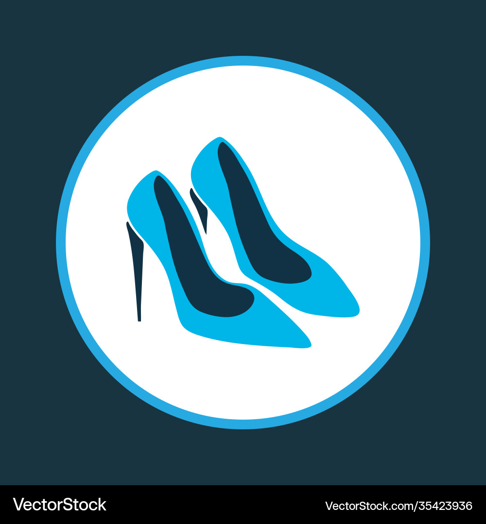 Pump shoes icon colored symbol premium quality Vector Image