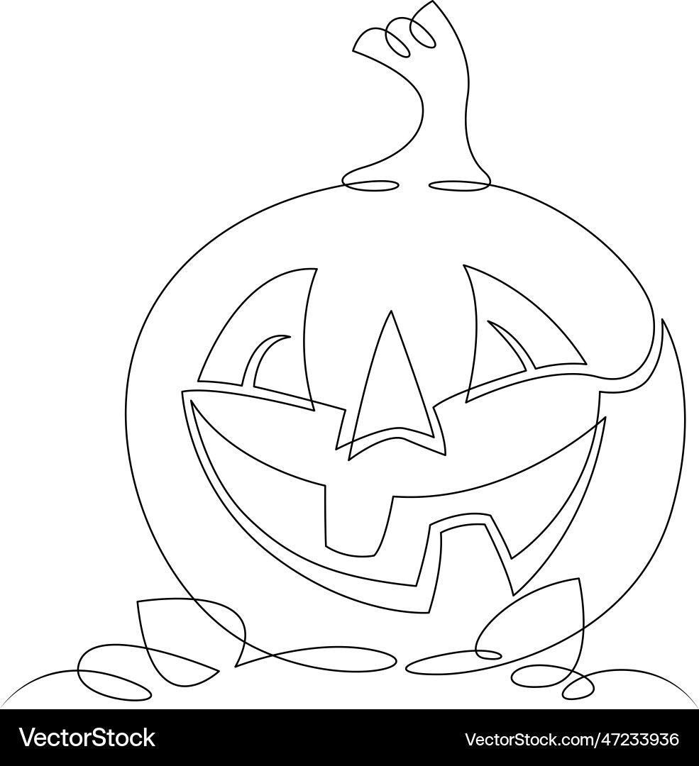 Pumpkin jack with a smile face for halloween Vector Image