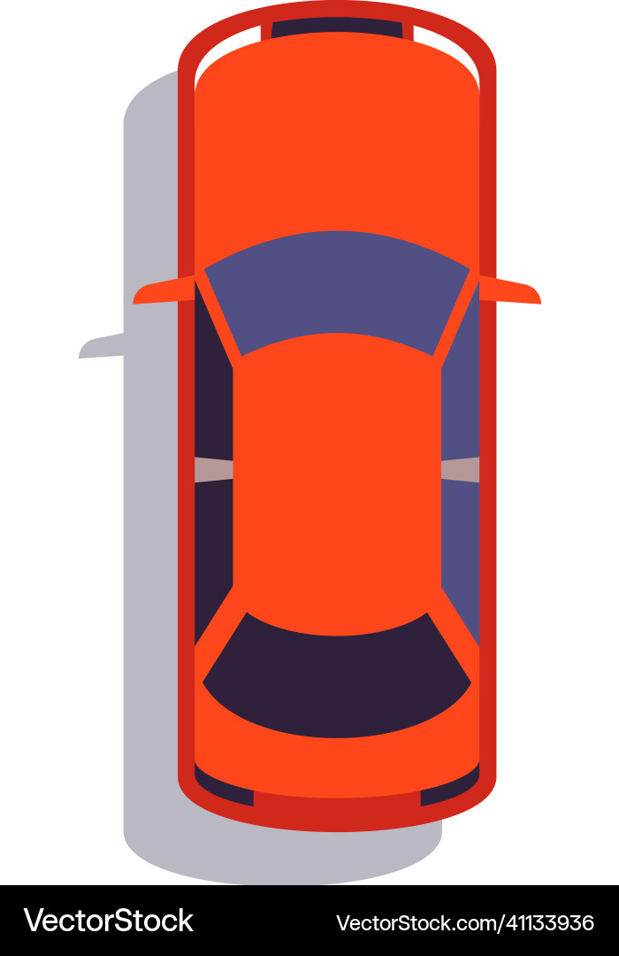 Red car top view fast driving sport Royalty Free Vector