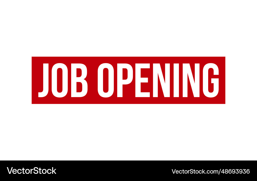 Red job opening rubber stamp seal Royalty Free Vector Image