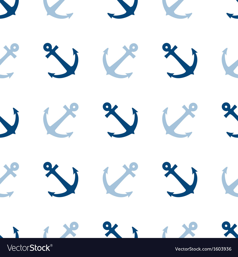 Seamless pattern with anchors Royalty Free Vector Image