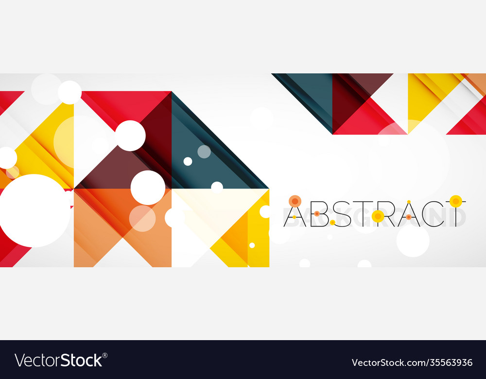 Set triangle geometric backgrounds Royalty Free Vector Image