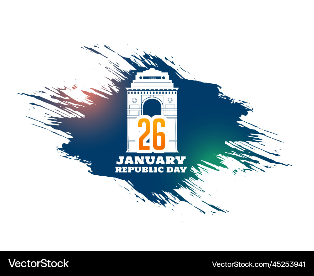 26th january republic day grungy background Vector Image