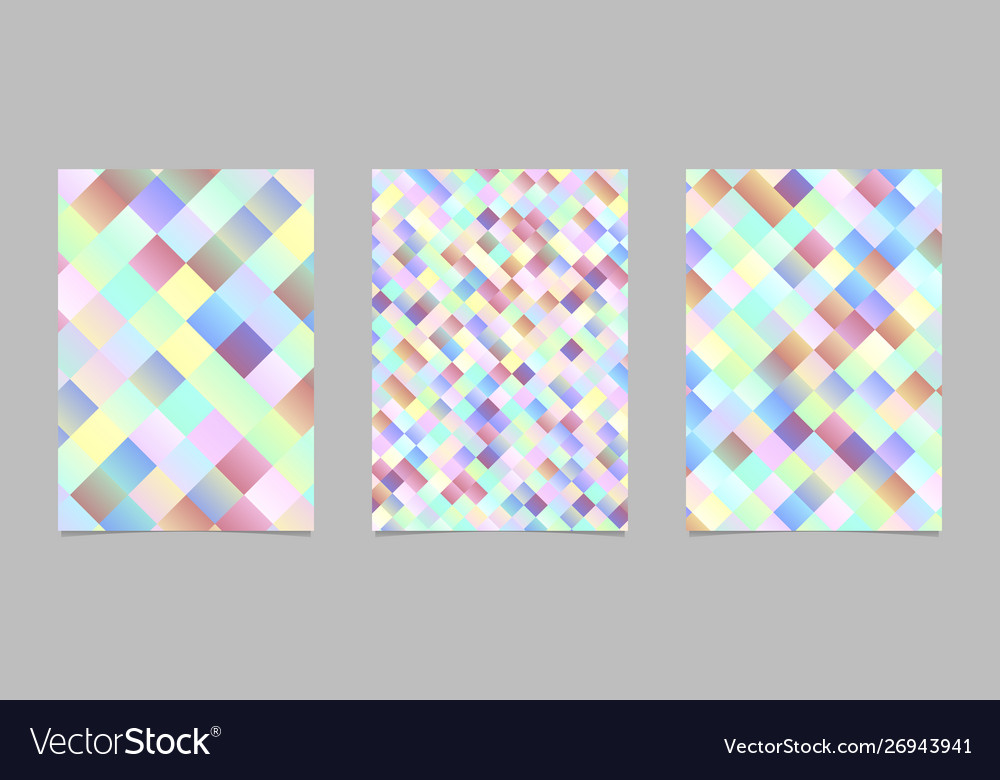 Abstract gradient trendy square pattern page Vector Image