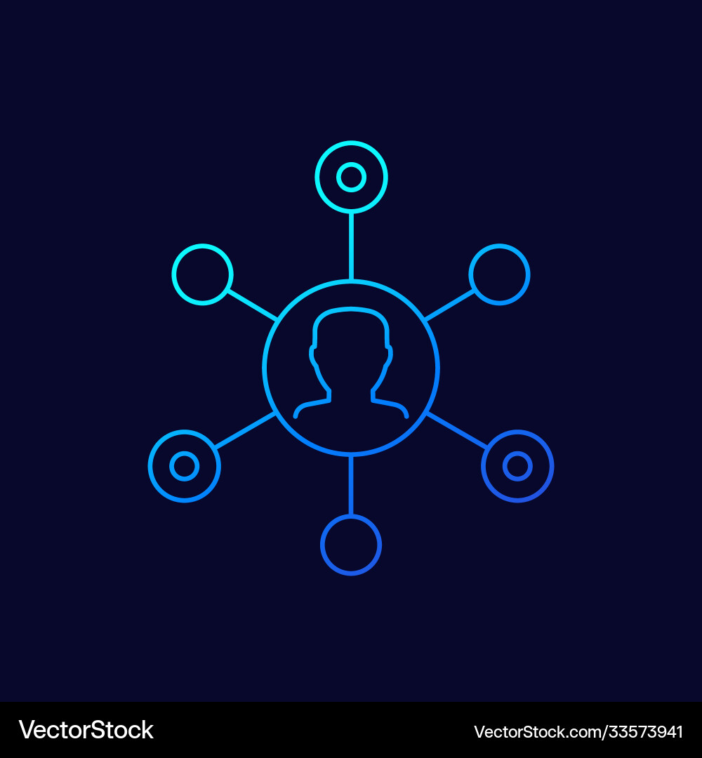 Affiliate marketing icon outline Royalty Free Vector Image