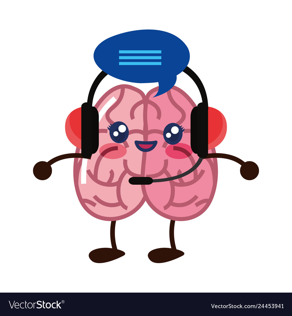 Brain cartoon creativity Royalty Free Vector Image