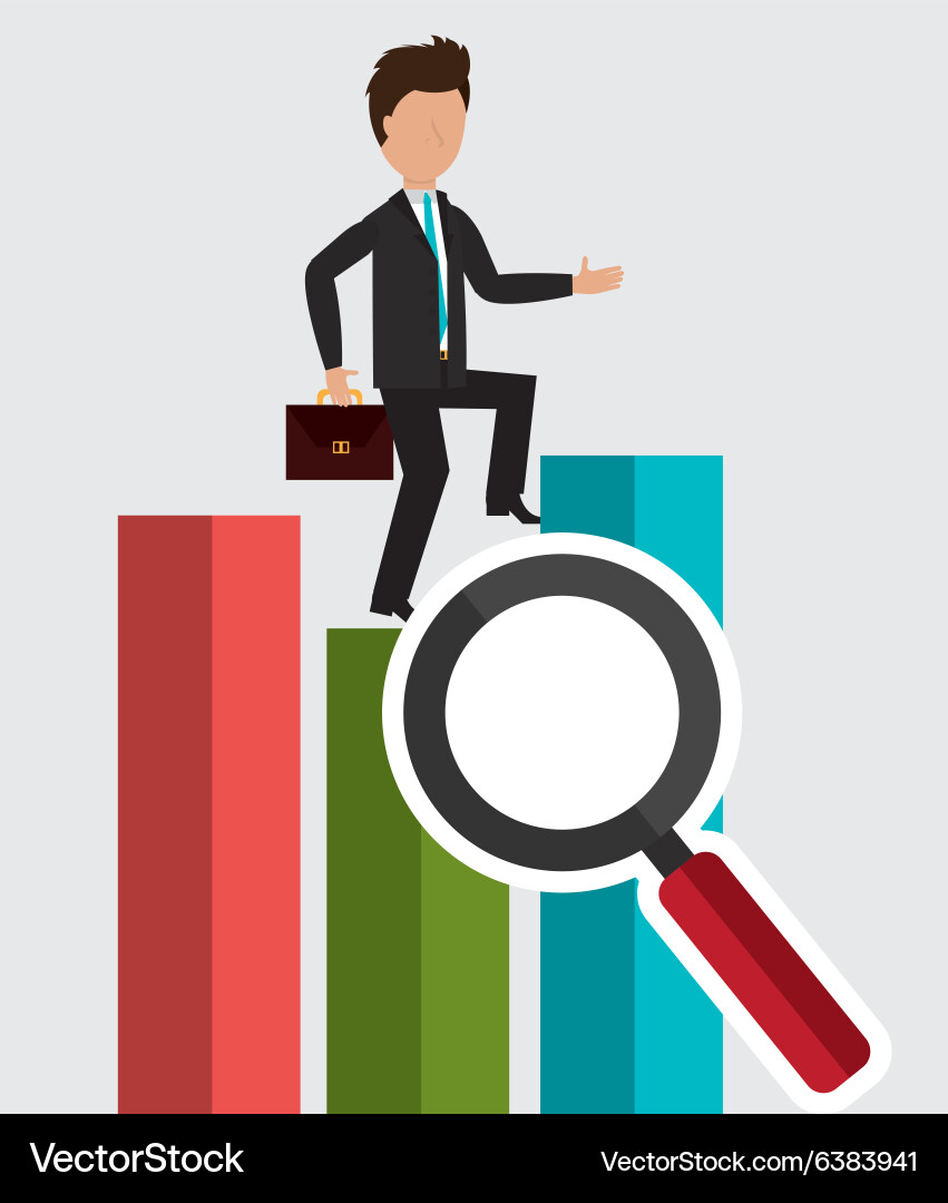 Business profit growth up Royalty Free Vector Image