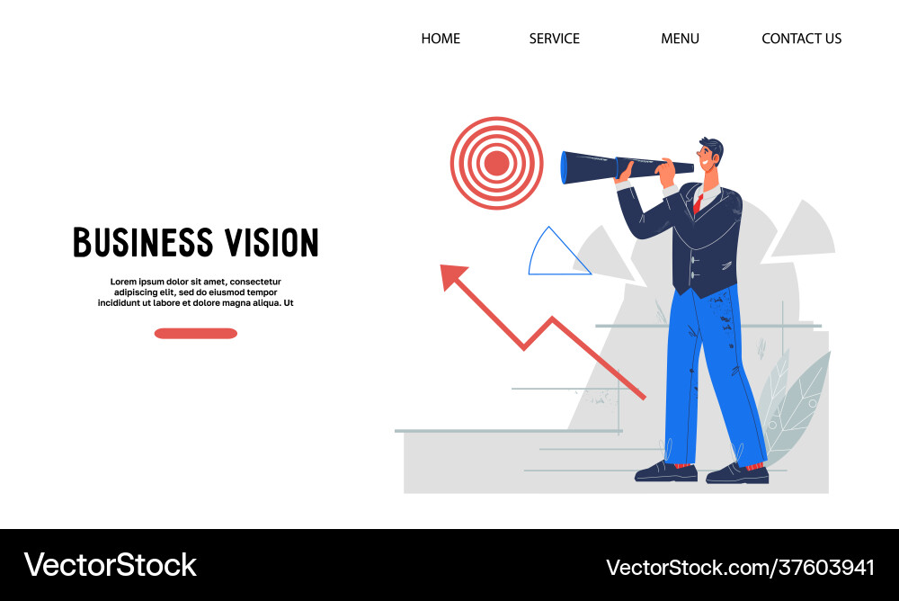 Business vision and career opportunity flat Vector Image